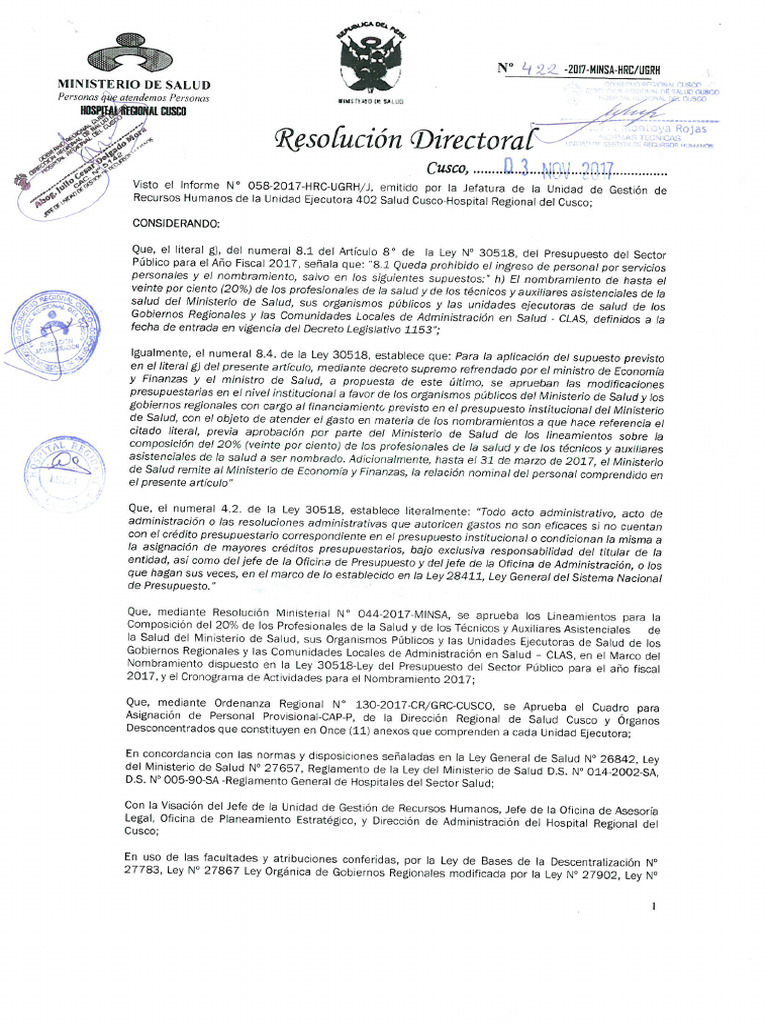 Resolucion de Nombramiento Xiomar | PDF