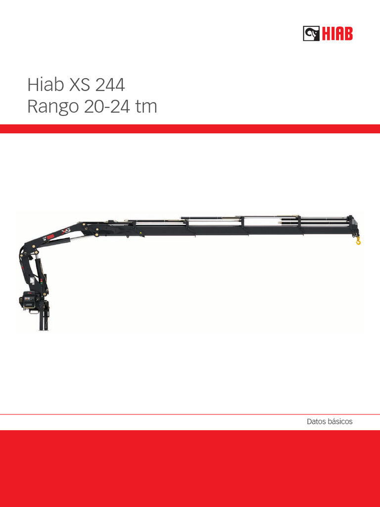 Datos técnicos Hiab XS 244 | PDF