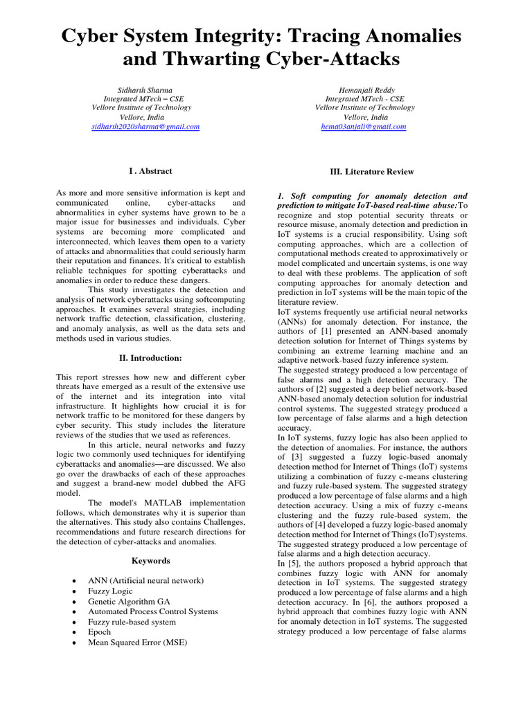 Cyber System Integrity | PDF | Artificial Neural Network | Computer Security