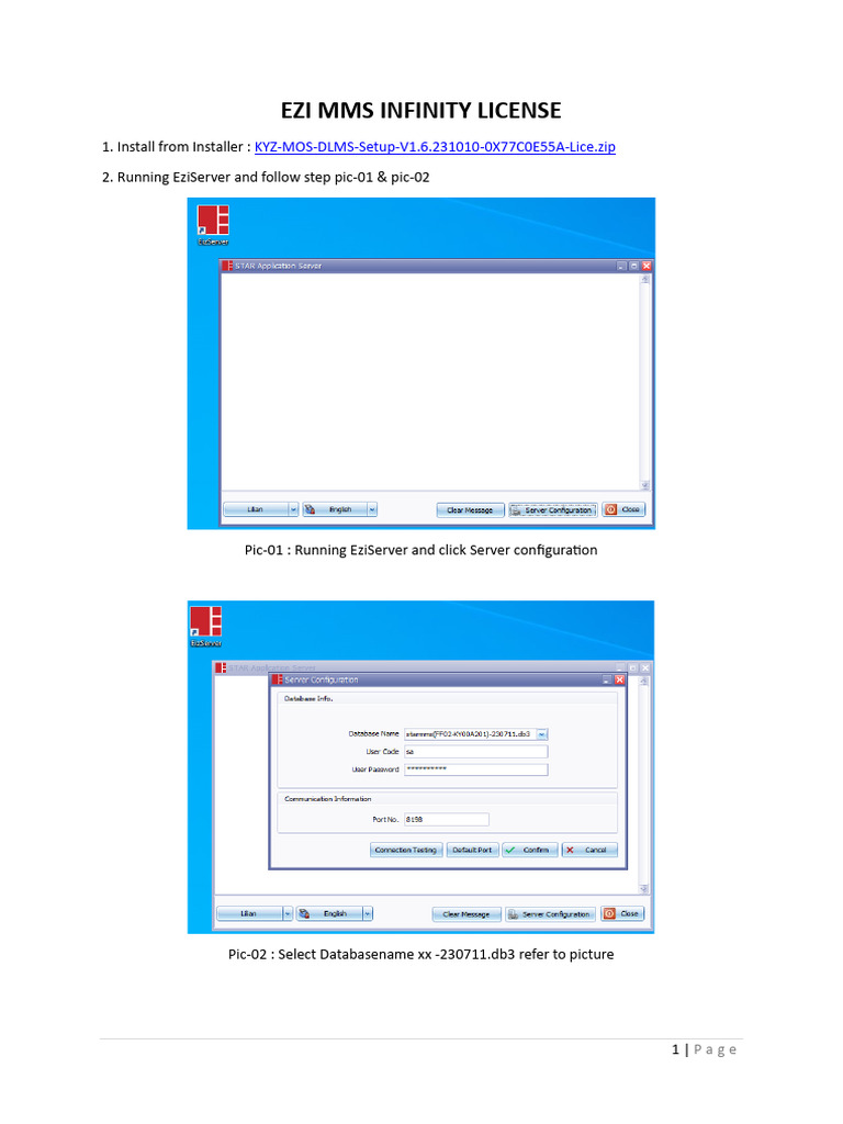 User Guide Install & Registration EZI MMS Infinity License | PDF