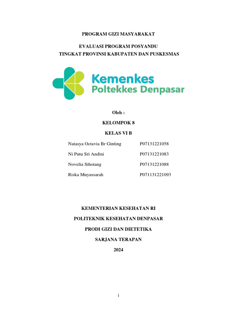 Evaluasi Program Posyandu | PDF