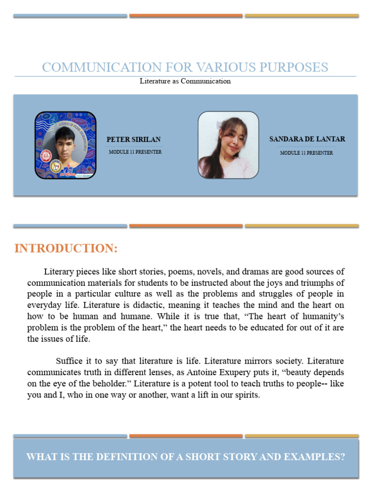 Communication for various purposes final module 11-12 | PDF | Comedy | Communication