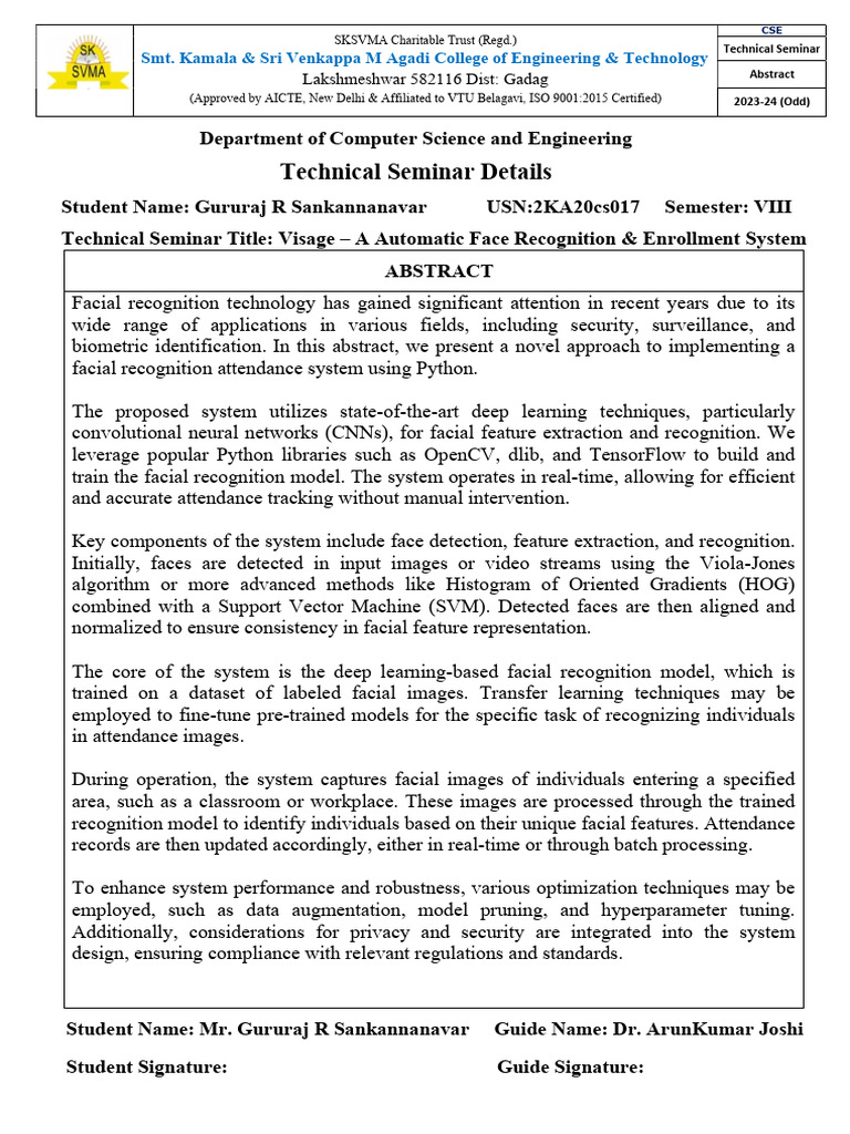 Seminar Abstract | PDF | Cognitive Science | Applied Mathematics