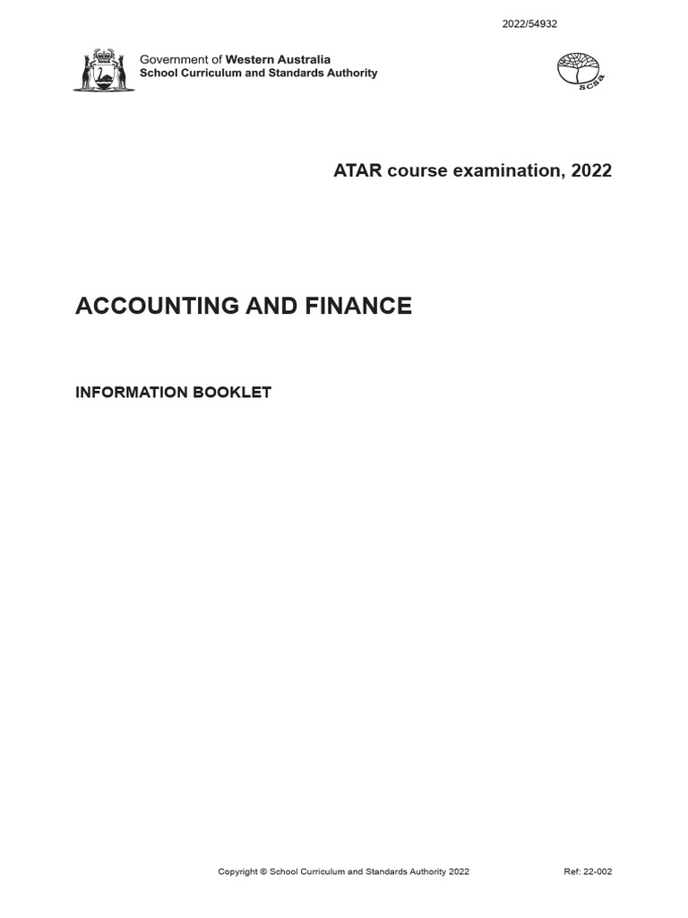 2022 ACF Information Booklet | PDF | Debits And Credits | Equity (Finance)