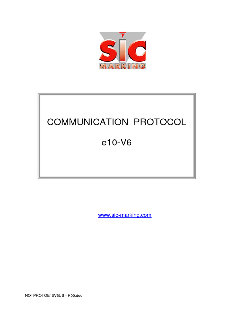 e10-V6 Communication Protocol Guide | PDF | Ascii | Software Engineering