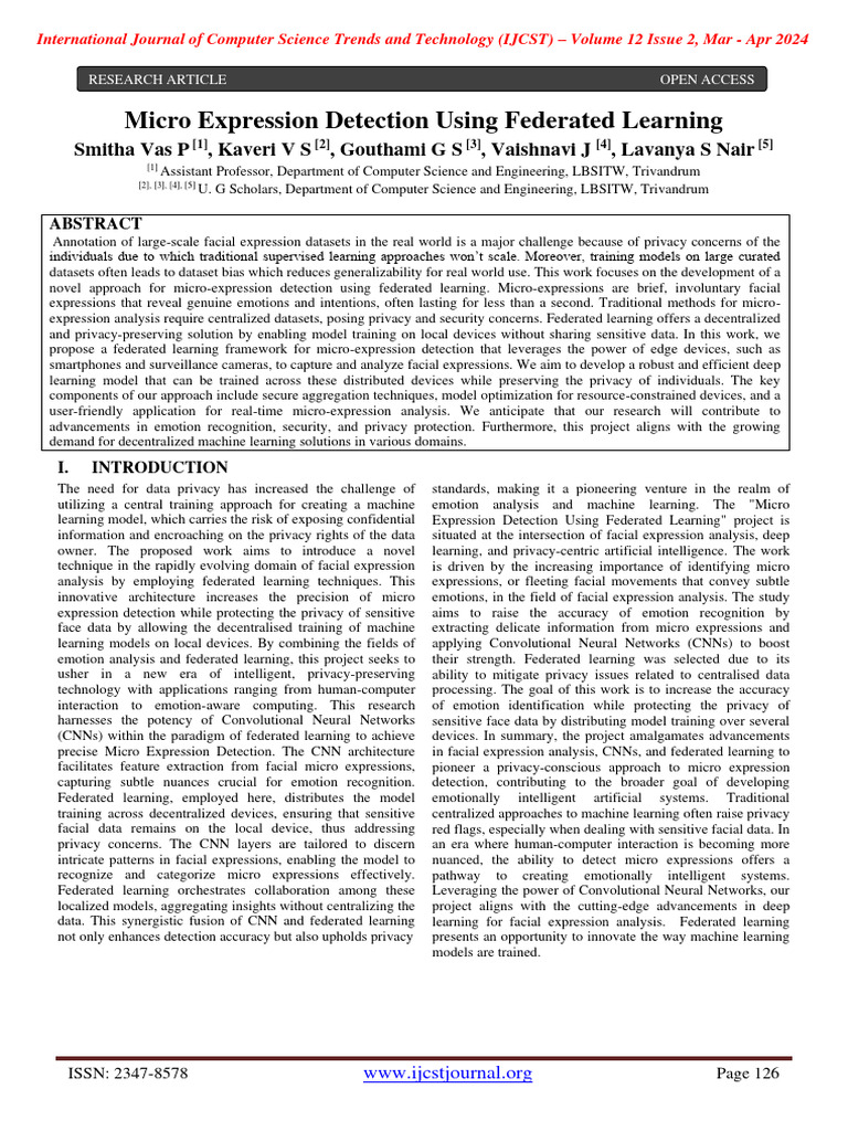 (IJCST-V12I2P18) :smitha Vas P, Kaveri V S, Gouthami G S, Vaishnavi J, Lavanya S Nair | PDF ...