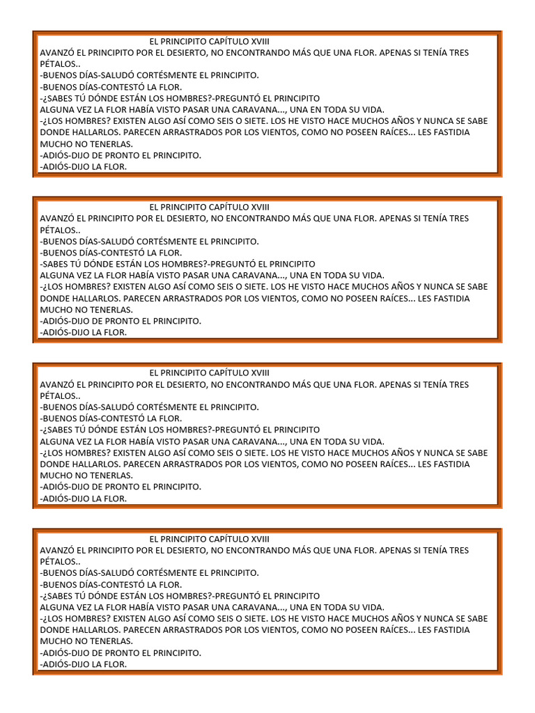 El Principito Cap XVIII | PDF | El Principito