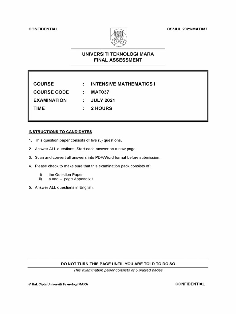 Faculty Computer Sciences and Mathematic 2021 Session 1 Pra Diploma | PDF | Interest | Mathematics