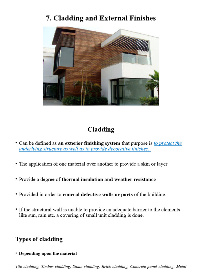 7.cladding and External Finishes | Download Free PDF | Paint | Plaster