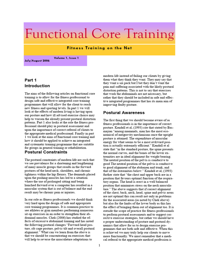 Functional Core Training | PDF | Pelvis | Skeletal Muscle