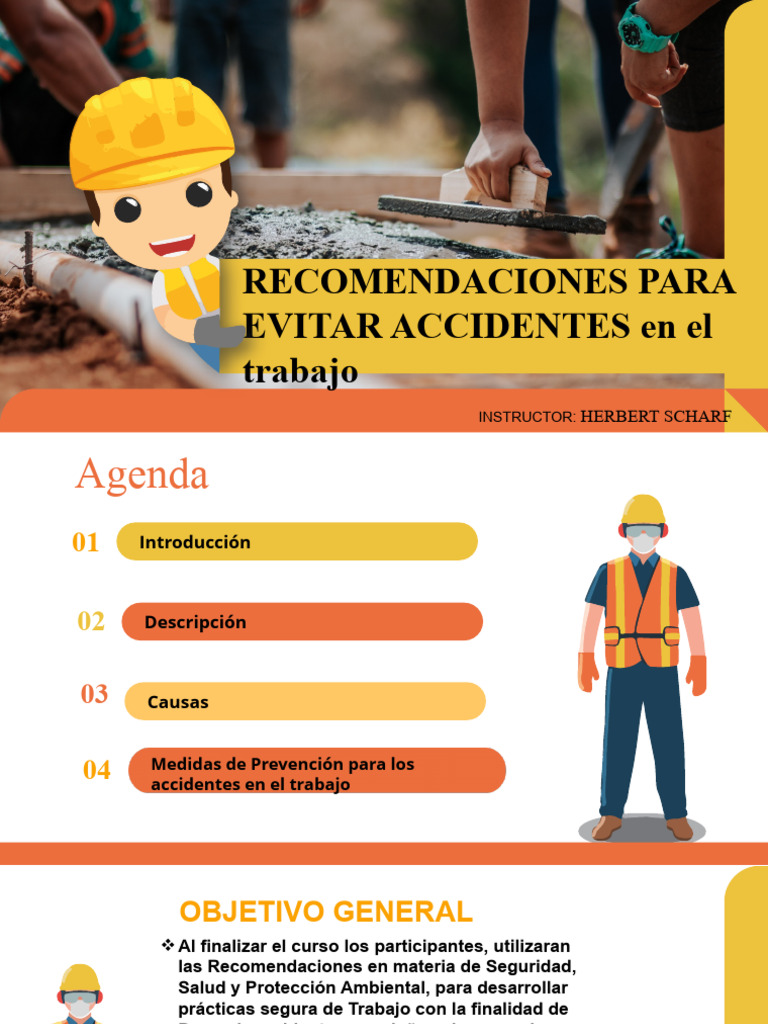 Plantilla Powerpoint Prevencion de Riesgos | PDF