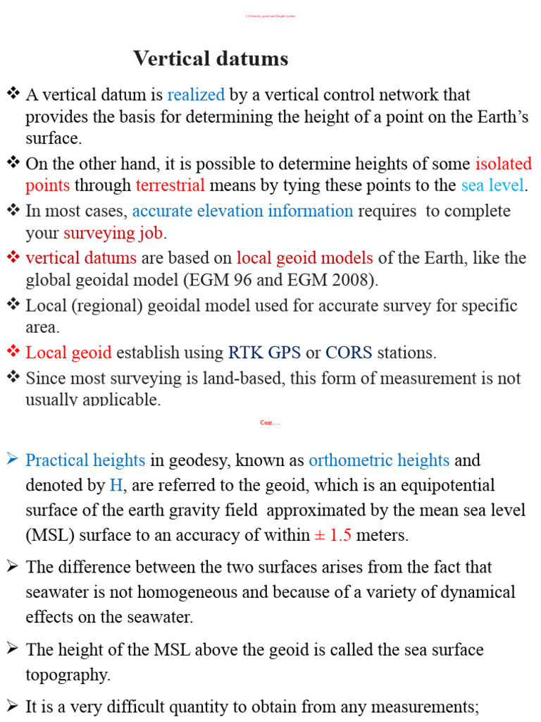 Geodesy Chapter 3-2 | PDF | Geodesy | Height