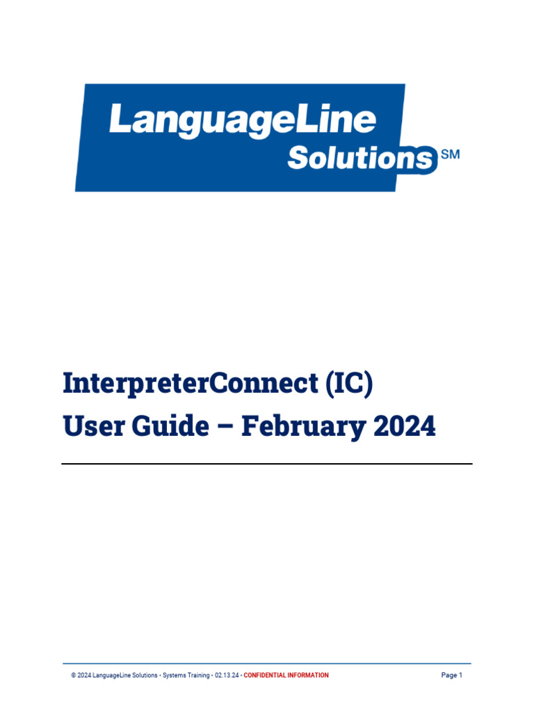 02-13-24 InterpreterConnect (IC) User Guide | PDF | Login | Personal ...