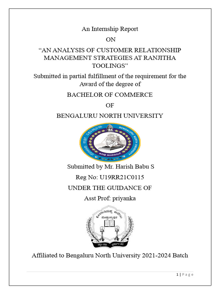 Internship On Consumer Behavior | PDF | Customer Relationship Management | Competitive Advantage