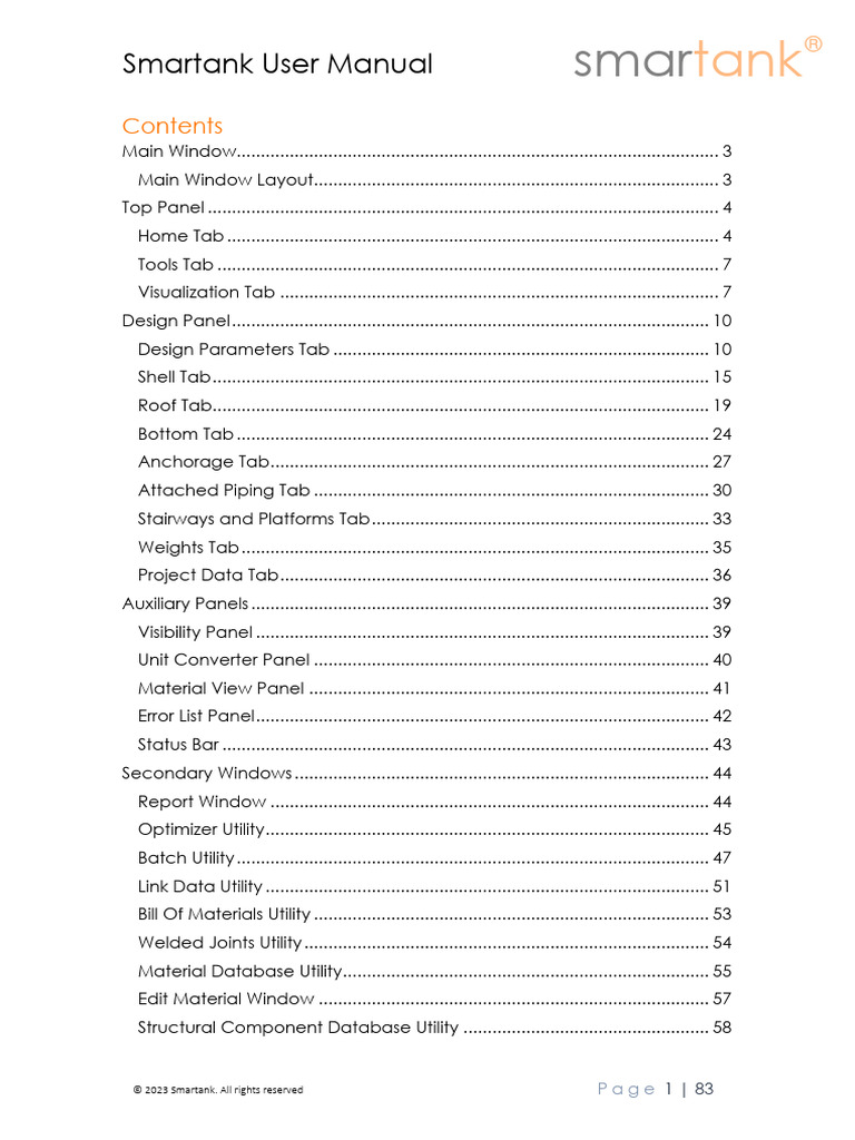 Smartank User Manual | PDF | Screw | Mechanical Engineering