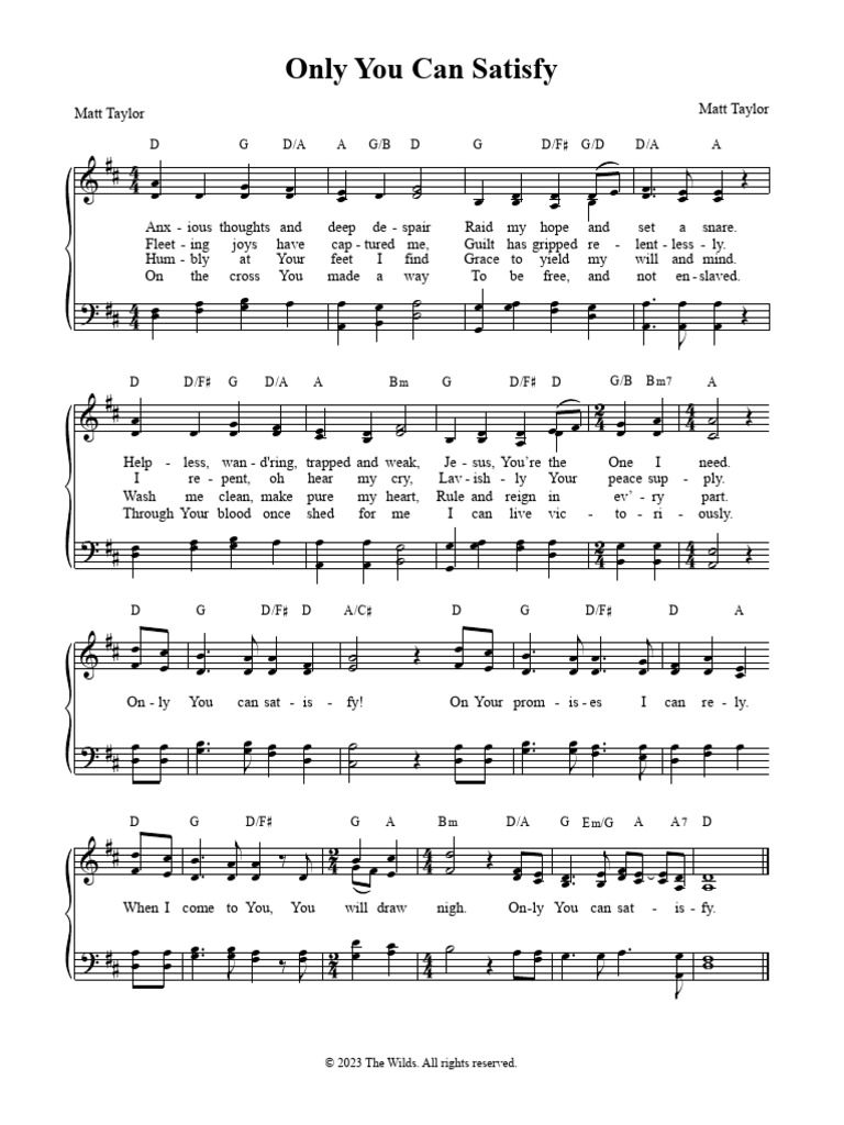 Only You Can Satisfy - Hymn - 1 | PDF
