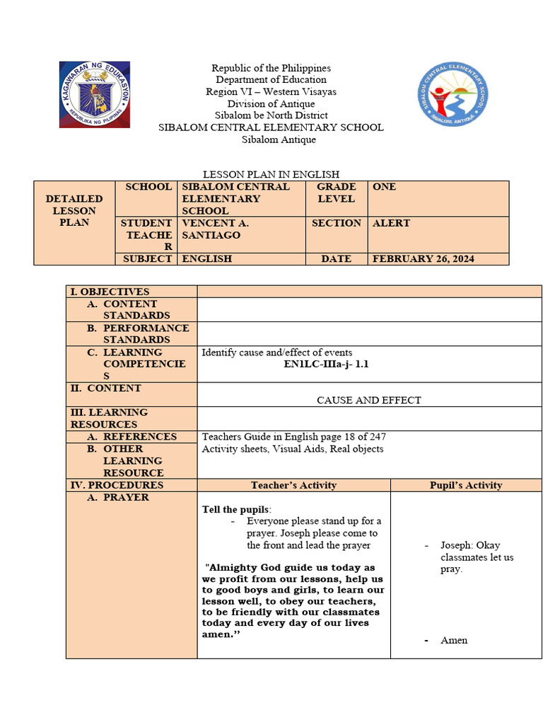 English Quarter-3 LessonPlan | PDF | Teachers | Prayer