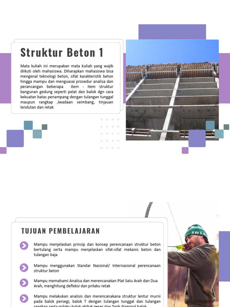 Slide1 - Balok Beton Bertulang Sifat - Sifat Beton Bertulang | PDF