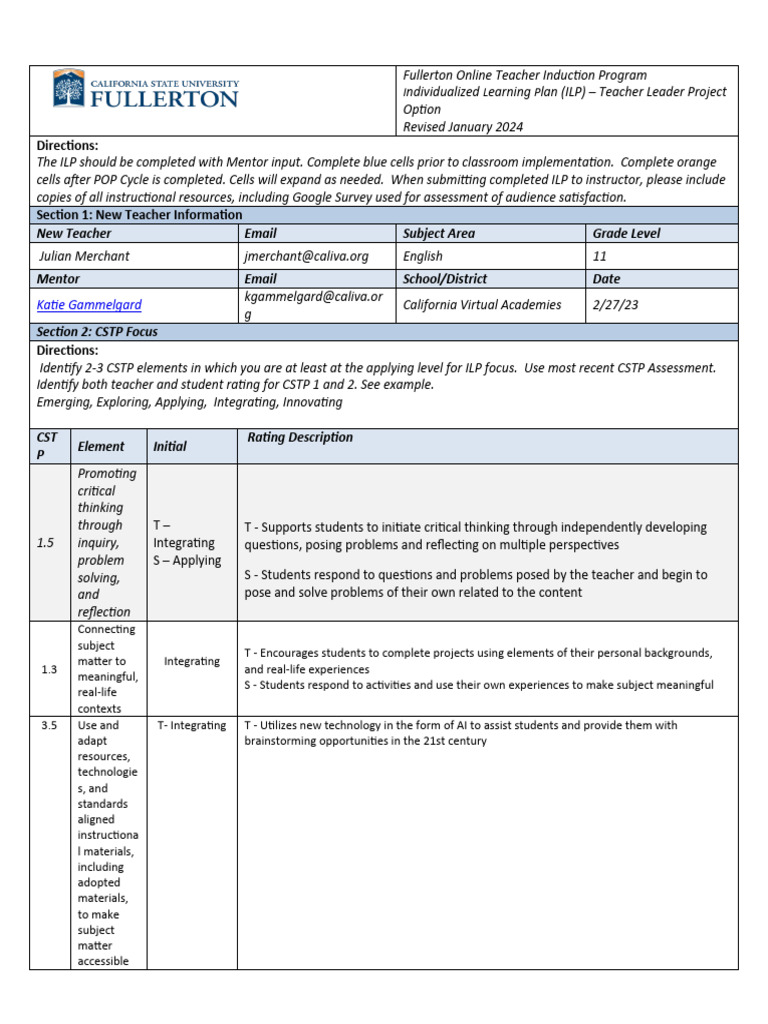 Ilp Julianmerchant 502h Spring24 | PDF | Artificial Intelligence | Intelligence (AI) & Semantics