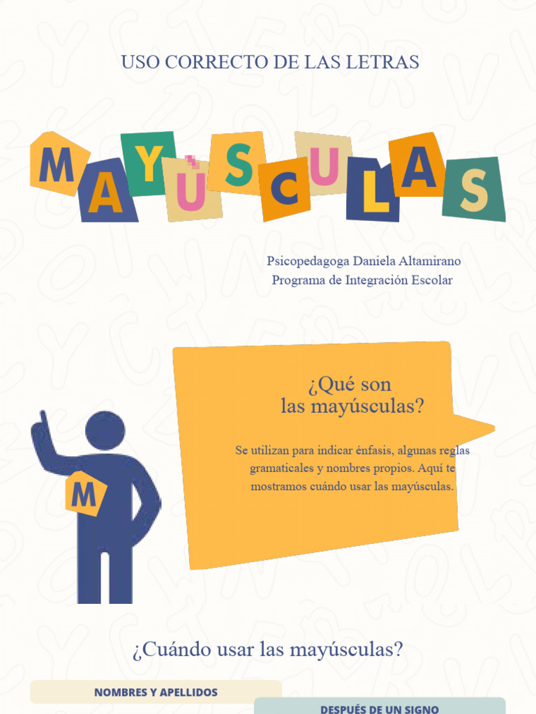 Presentación de El Uso Correcto de Las Letras Mayúsculas Moderno ...