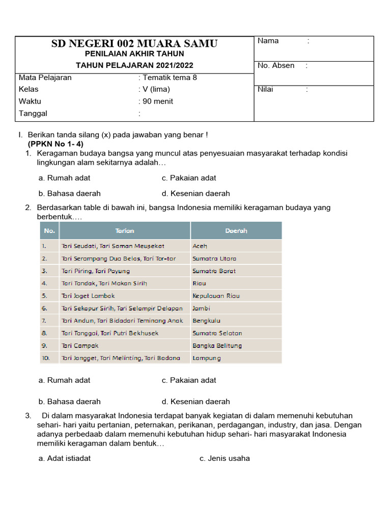 SOAL PAT TEMA 8-Dikonversi | PDF