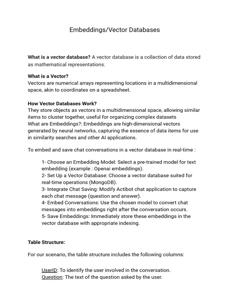 Embeddings - Vector Databases | PDF | Databases | Machine Learning