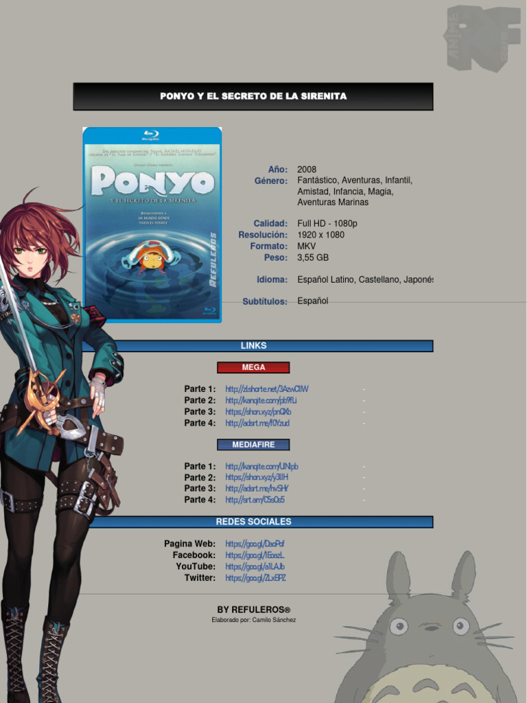 Ponyo y El Secreto de La Sirenita | PDF