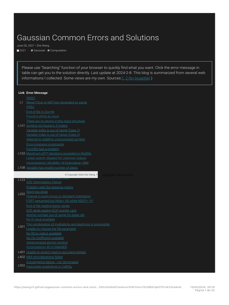 Gaussian Common Errors and Solutions - Zhe Wang | PDF | Mathematical ...