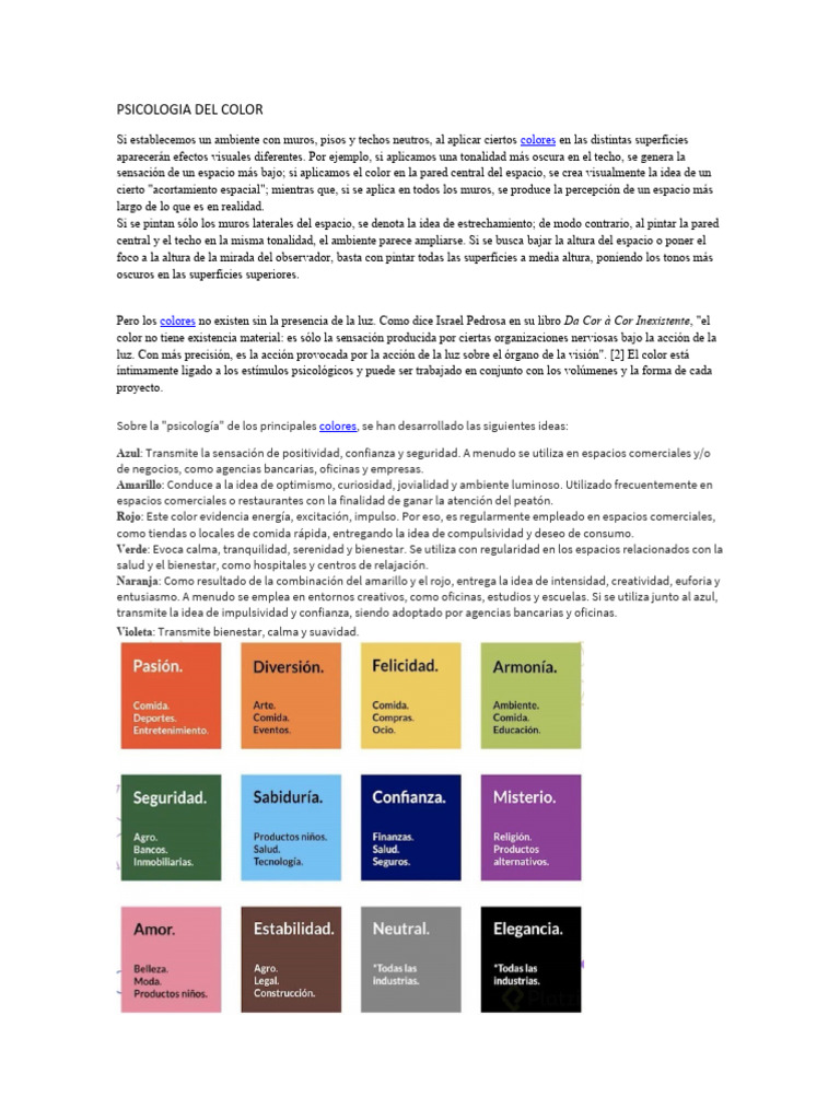 Psicologia Del Color | PDF | Color | Sicología