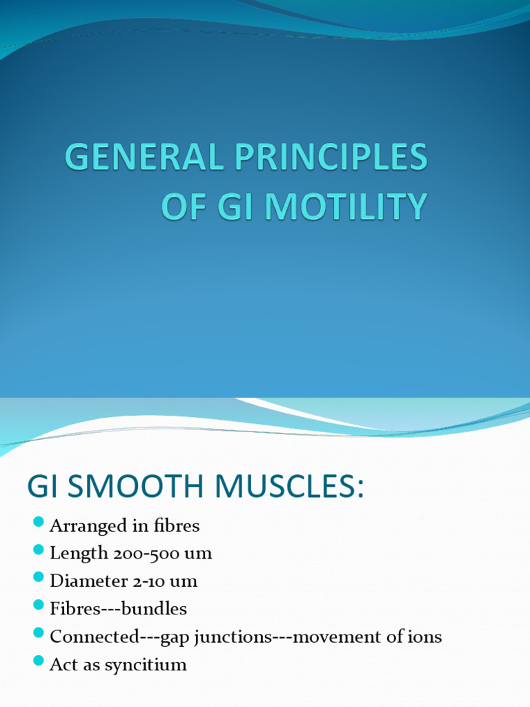GI Smooth Muscle Electrical Activity | PDF | Gastrointestinal Tract ...