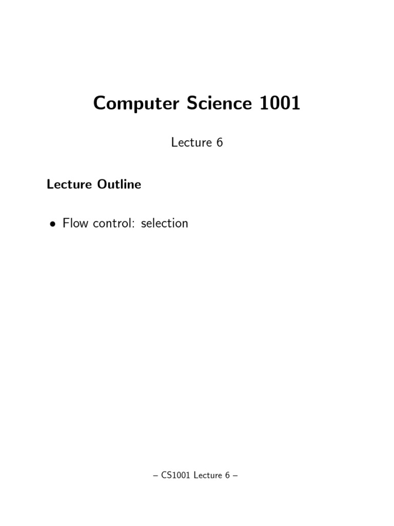 Lecture 06 | PDF | Computer Science | Computer Data