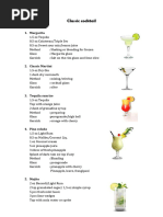 Cocktail Cheat Sheet | PDF | Martini (Cocktail) | Bartending