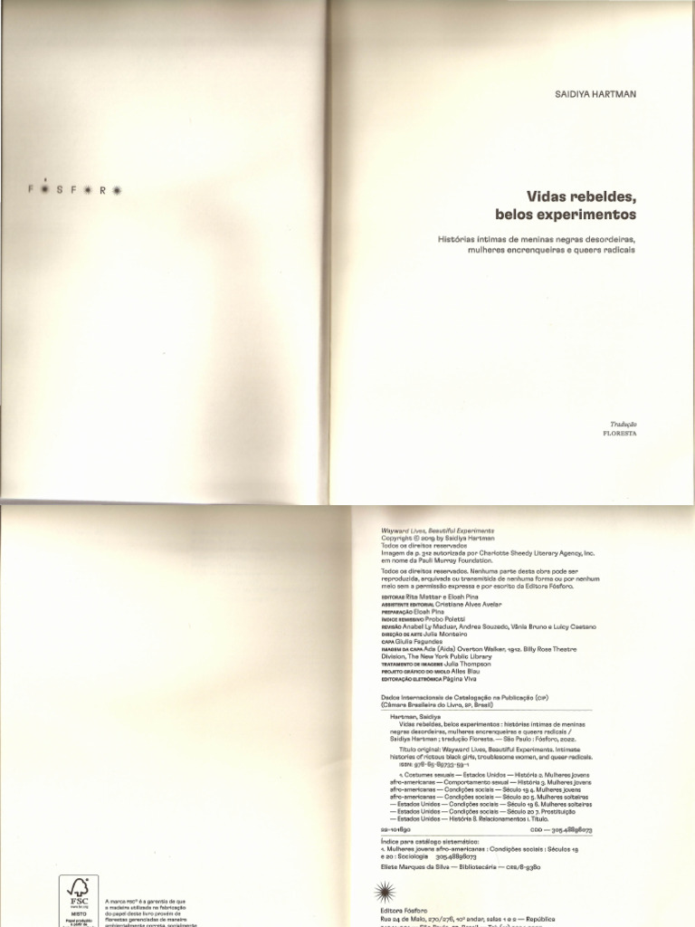 HARTMAN - Vidas Rebeldes, Belos Experimentos | PDF | Narrativa