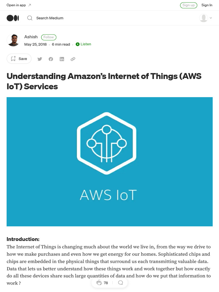Understanding Amazon's Internet of Things (AWS IoT) Services - ENG | PDF | Internet Of Things ...