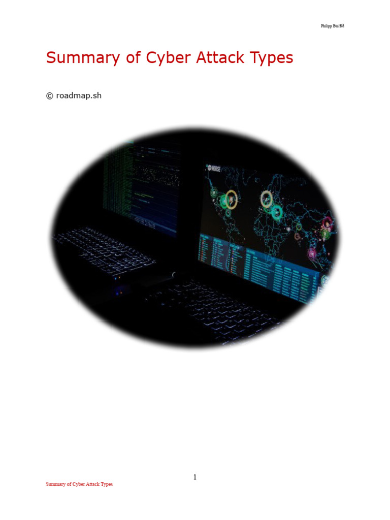 Summary of Cyber Attack Types | PDF | Denial Of Service Attack | Security
