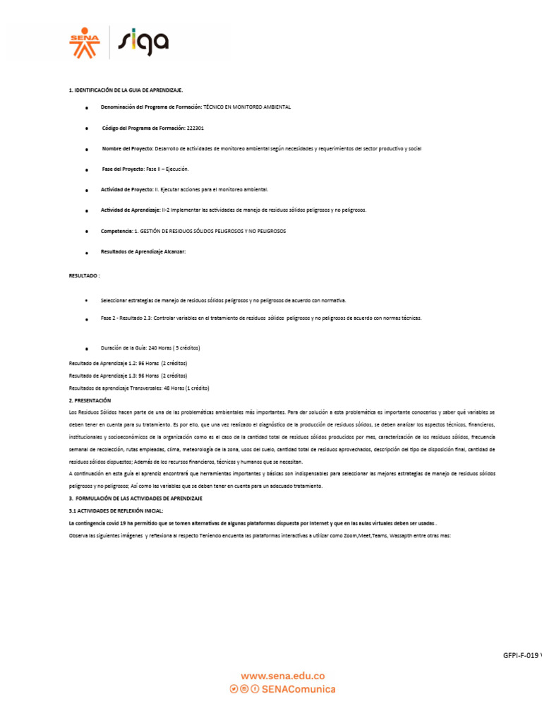 1 Guia Monitoreo Ambiental r2 | PDF | Residuos