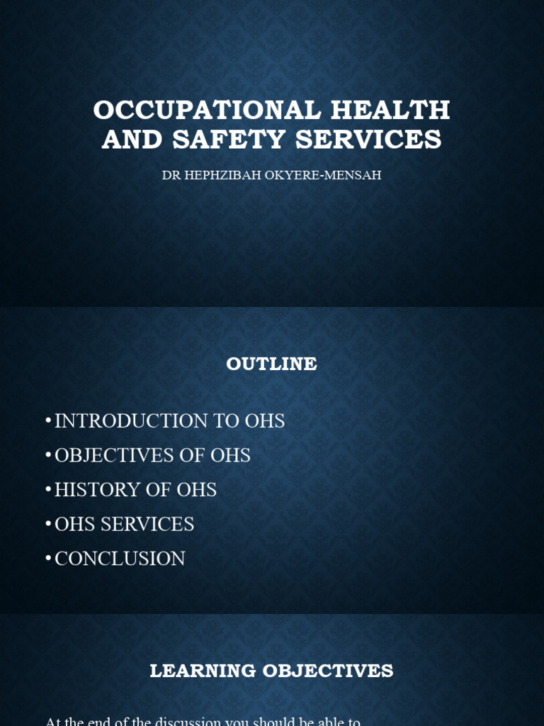 Ohs Services | PDF | Occupational Safety And Health | Medicine