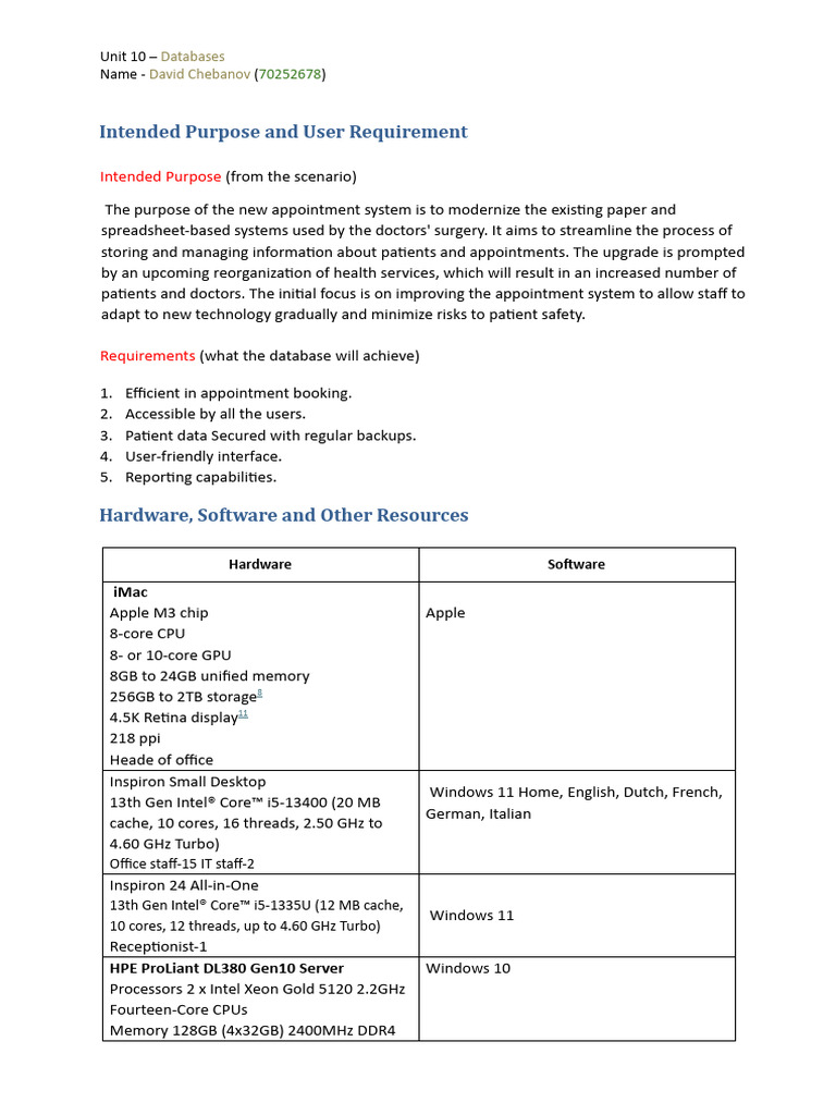 Assignment 2 Unit 10 Pdf Computing Computer Hardware 5061