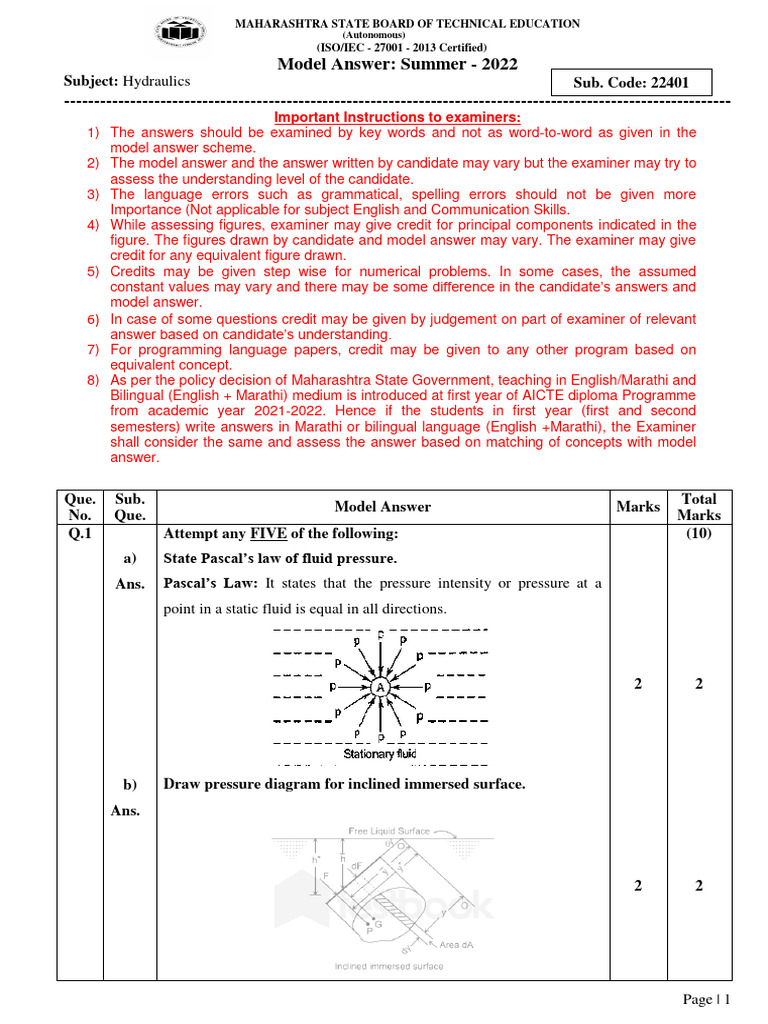 22401-2022-Summer-Model-Answer-Paper (Msbte Study Resources) | PDF ...