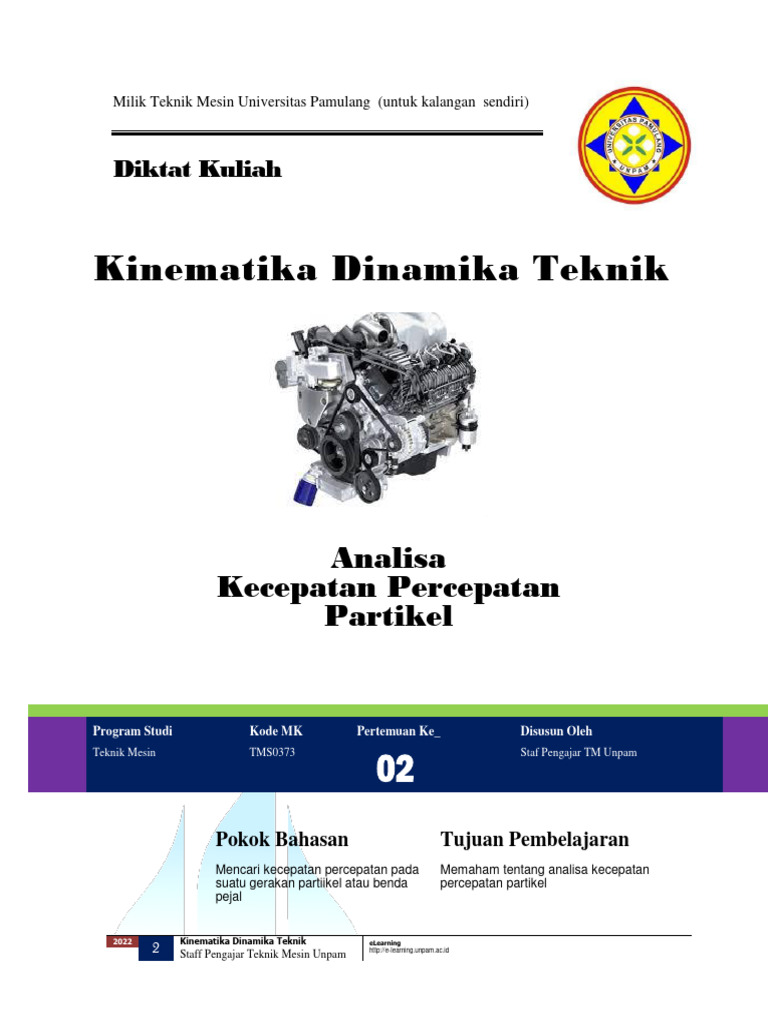 P02 - KDT Kecepatan Dan Percepatan | PDF