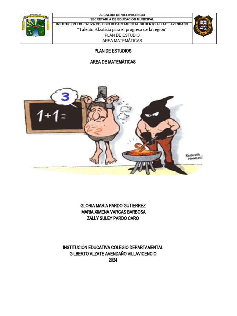 PLAN DE MATEMATICAS COMPLETO 2024 (1) | PDF | Números | Sustracción