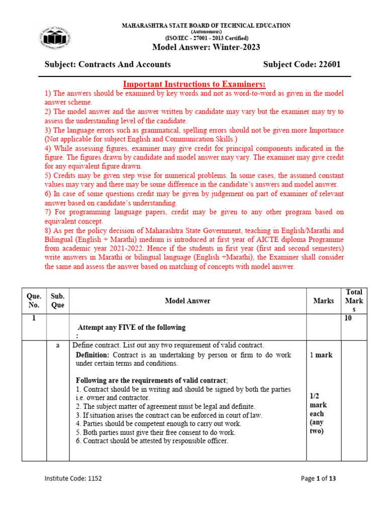 Winter Model Answer 2023 | PDF