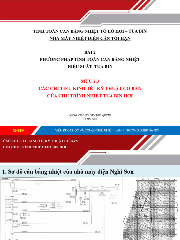 Bai 2.3 Cac chi tieu KTKT co ban cua chu trinh nhiet tuabin hoi (quy dinh) | PDF