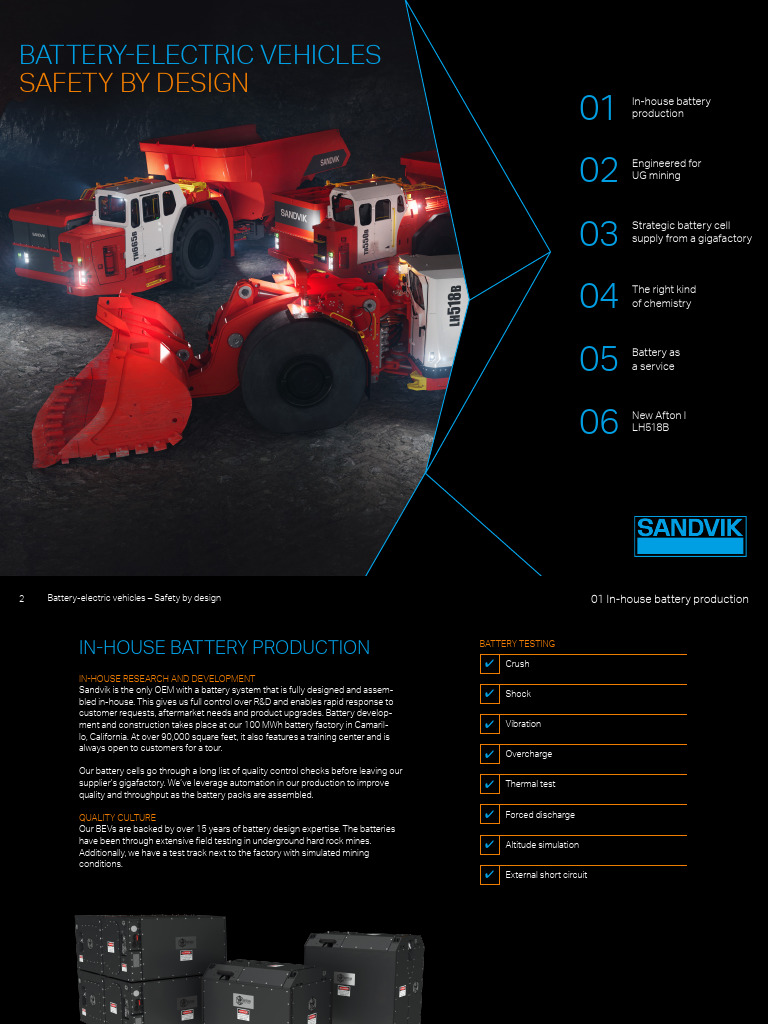 sandvik-battery-brochure-english | PDF | Lithium Ion Battery ...