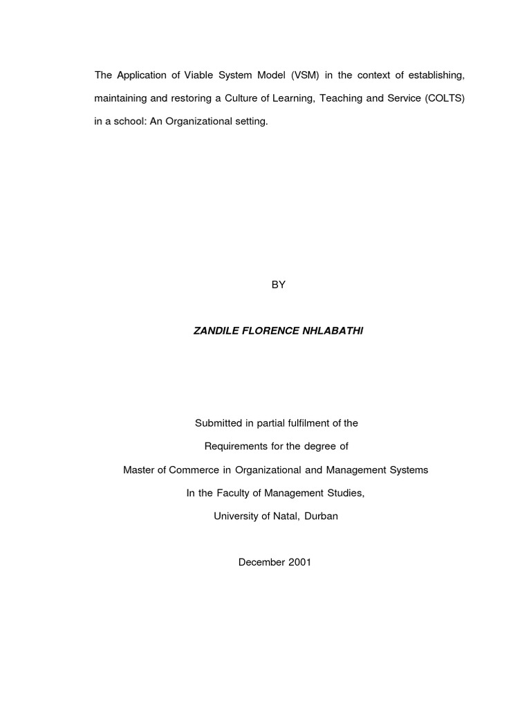 The Application Of Viable System Model Vsm Pdfdrive Pdf System