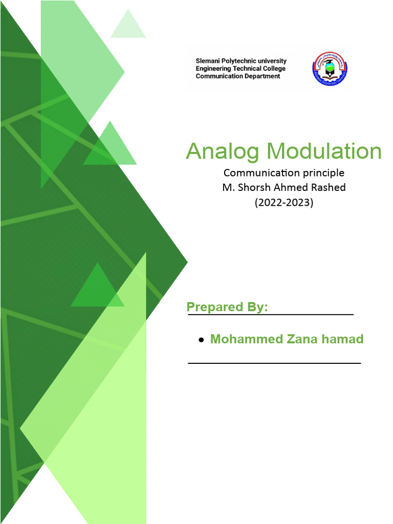Communication | PDF | Frequency Modulation | Modulation