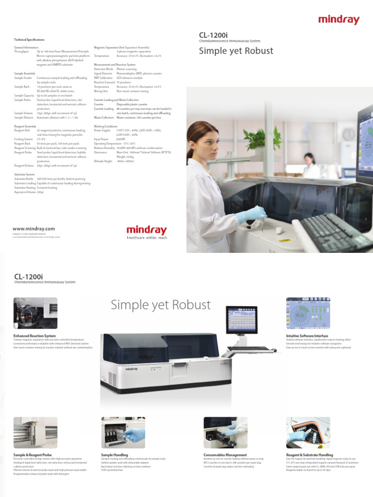 CL 1200i Product Brochure | PDF | Immunoassay | Endocrine System