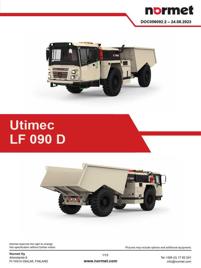 Utimec LF 090 D Stage III and Stage V Technical Data Sheet Global en ...