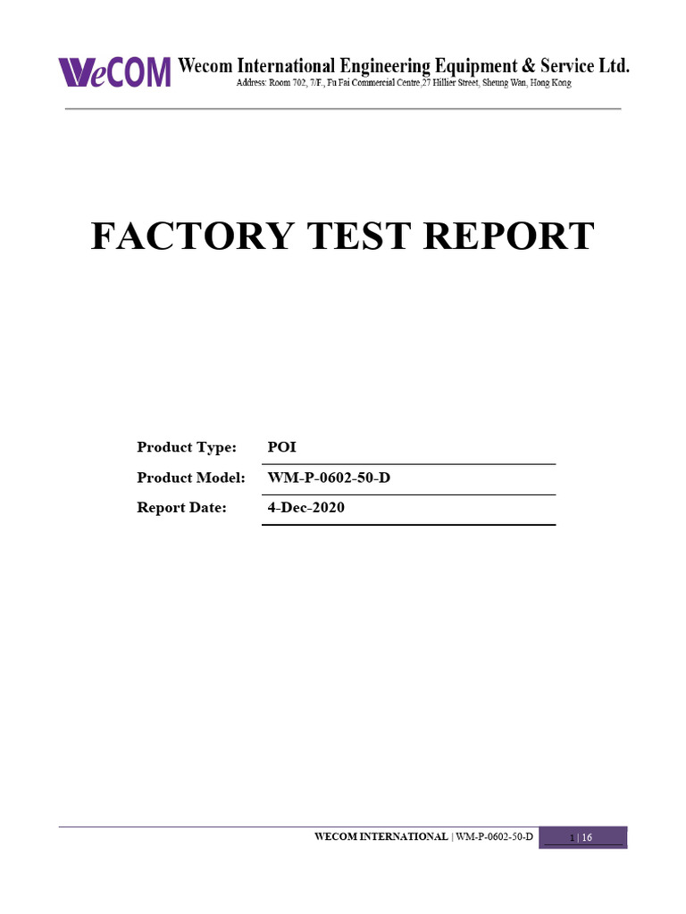 FILE - 20220719 - 142901 - Test Report WECOM WM-P-0602-50-D POI | PDF ...