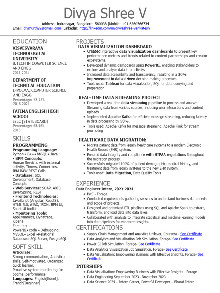 Resume - Capgemini | Download Free PDF | Databases | Electronic Health Record